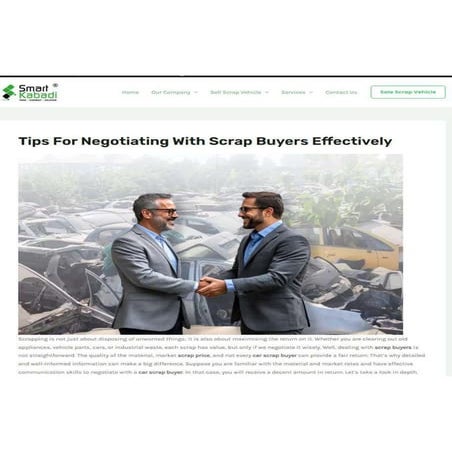Tips for negotiating with scrap buyers effectively | PDF