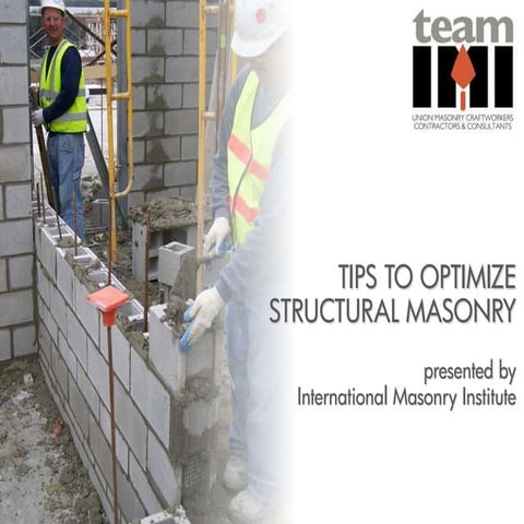 Tips for optimizing structural masonry | PDF