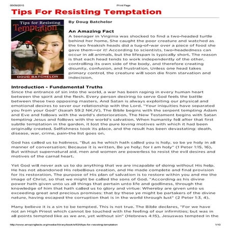 Tips for resisting temptation | PDF