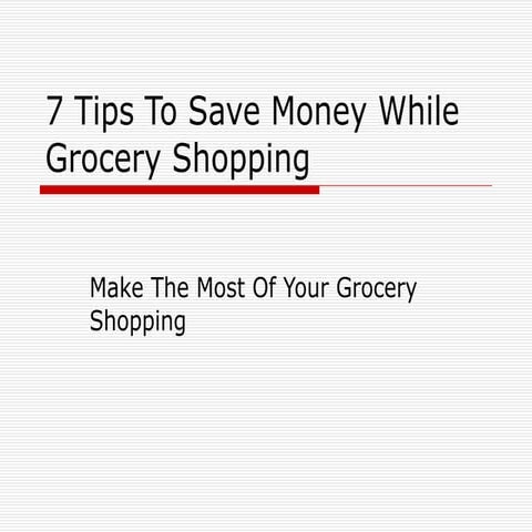 Tips for saving money | PPT