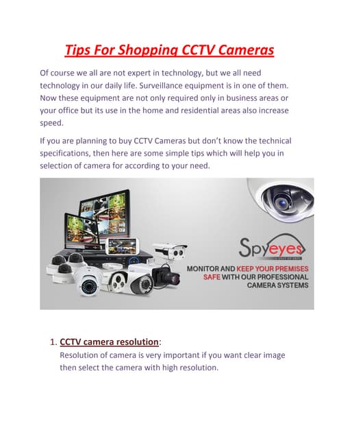 How to Install CCTV Camera Step by Step.pdf | Cameras and Camcorders | Consumer Electronics