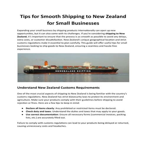Tips for Smooth Shipping to New Zealand for Small Businesses.pdf