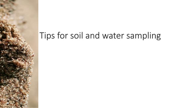 soilsample collection and preparation pptx | PPTX
