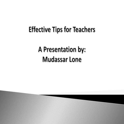 Tips for teachers | PPTX