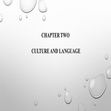 Tips for teaching culture chapter 2 | PPT