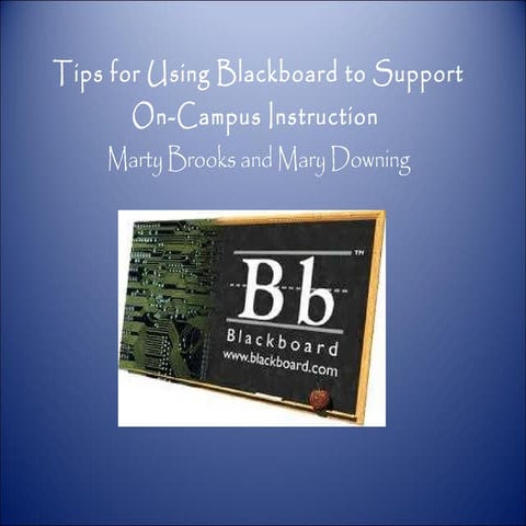 Blackboard Overview V1 | PDF