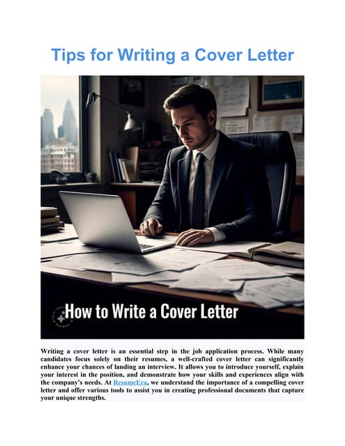 How to Write a Cover Letter | PPT