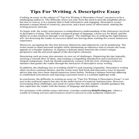 Tips For Writing A Descriptive Essay.pdf