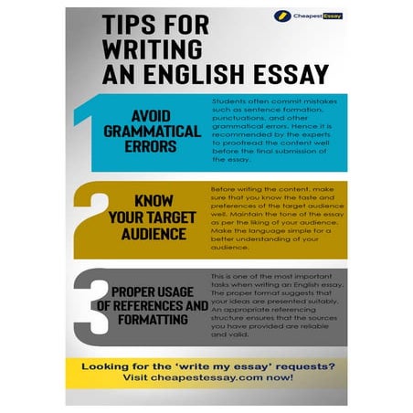 Tips for Writing an English Essay | PDF | Homework and Study | Education