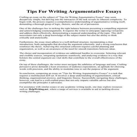 Tips For Writing Argumentative Essays.pdf