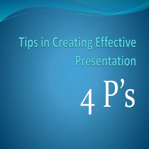Tips in creating effective presentation | PPT