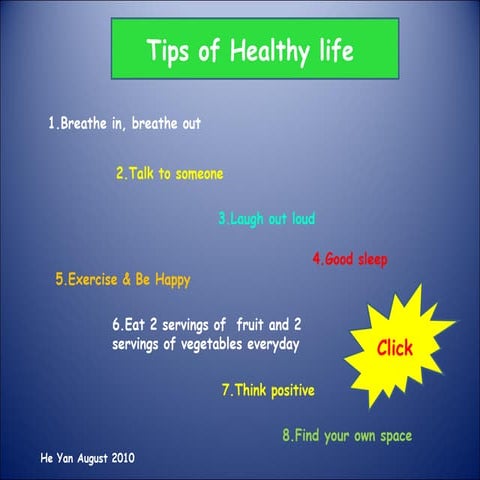 Tips of healthy life | PPS