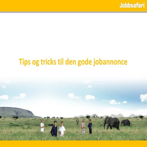 Tips og tricks til den gode jobannonce | PPT