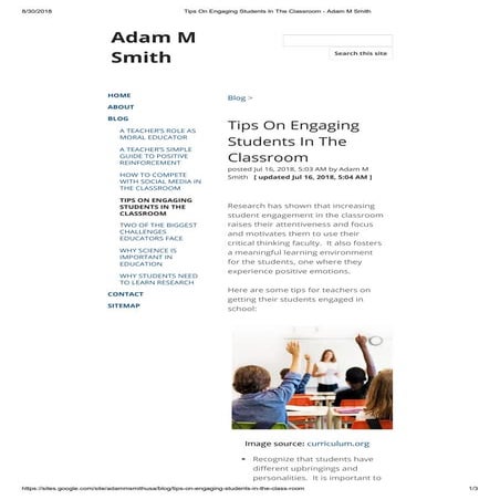 Tips on engaging students in the classroom | PDF
