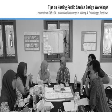 Tips on Hosting Public Service Design Workshops (Java Edition) | PPT