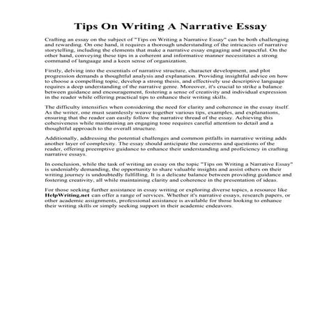 Tips On Writing A Narrative Essay.pdf