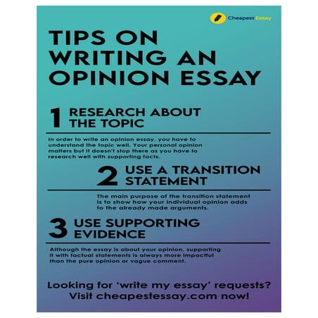 Tips on Writing an Opinion Essay | PDF