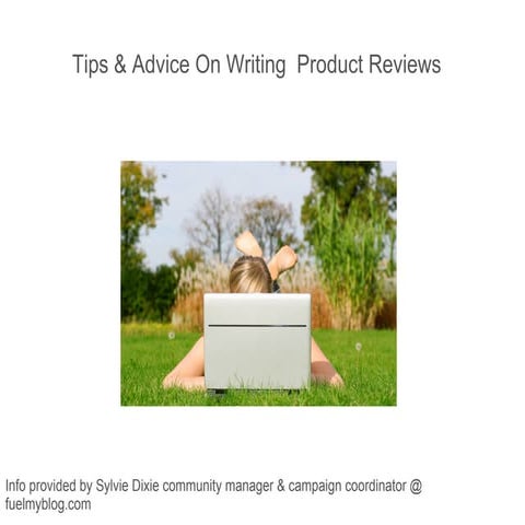 Tips And Advice On Writing Product Reviews | PDF