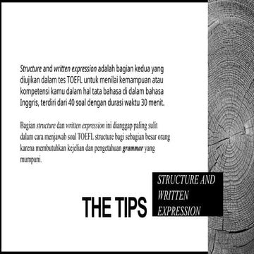 TIPS ON TOEFL STRUCTURE AND WRITTEN EXPRESSION.pptx