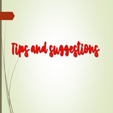 TIPS & SUGGESTIONS class 10 icse very informative | PDF