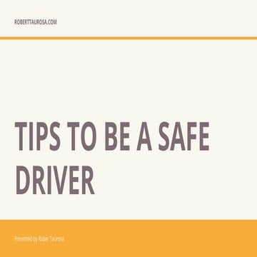 Tips to be a Safe Driver | PDF