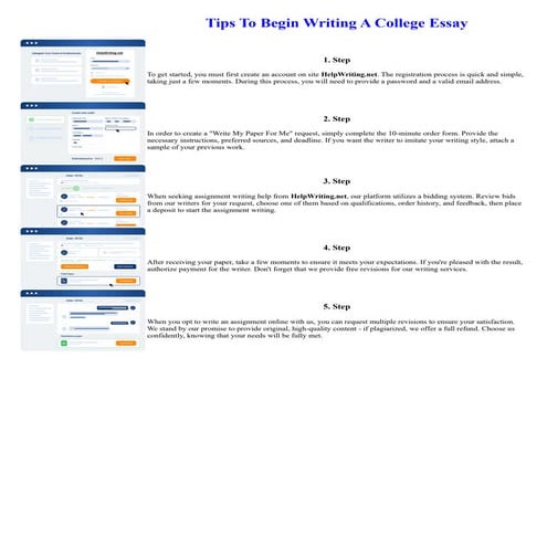 Tips To Begin Writing A College Essay | PDF