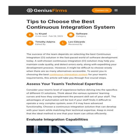 Tips to Choose the Best Continuous Integration System.pdf
