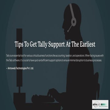 Tips To Get Tally Support At The Earliest. | PDF
