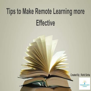 Tips to Improve Remote Teaching | PPT