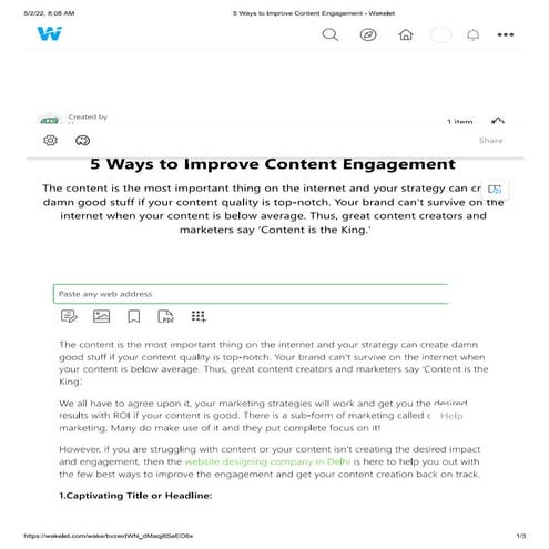 5 Ways to Improve Content Engagement | PDF
