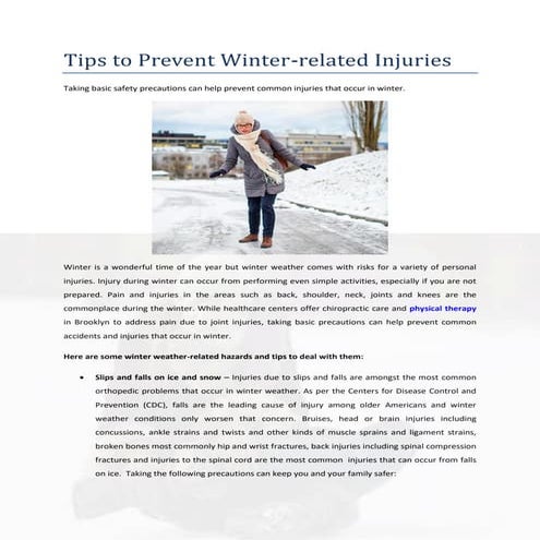 Senior Health Tips for Winter | PPTX