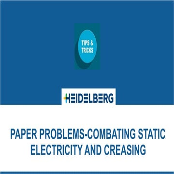 Tips & Tricks: Paper Problems – Combating Static Electricity & Creasing ...