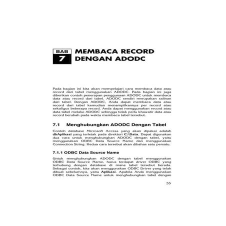 Tip & trik pemrograman database vb6 dan microsoft access | PDF