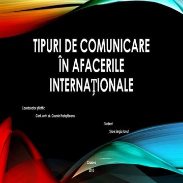 Tipuri de comunicare in afacerile internationale | PPT