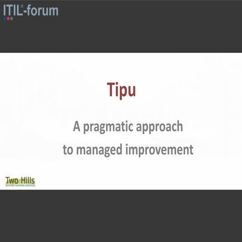 Tipu: agile service improvement | PPT