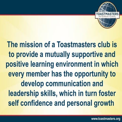 Toastmasters Questions | PPT