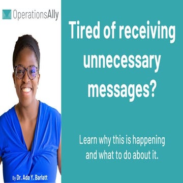 Tired of receiving unnecessary messages | PPT