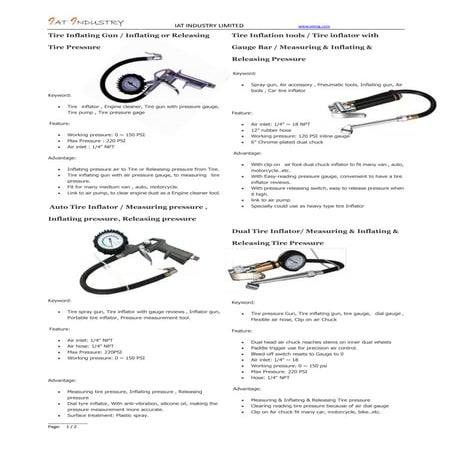 Tire inflator | PDF