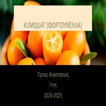 Κουμ κουάτ, μια παρουσίαση για το φρούτο της Κέρκυρας | PDF