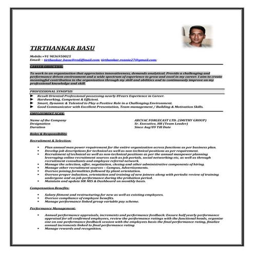 Tirthankar basu modified1_cv | PDF