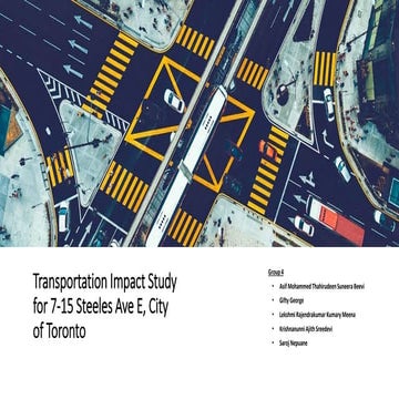 transportation impact study in city of toronto | PPTX | Civil ...