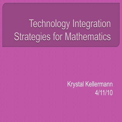 Technology Integration Strategies For Math | PPTX | Education
