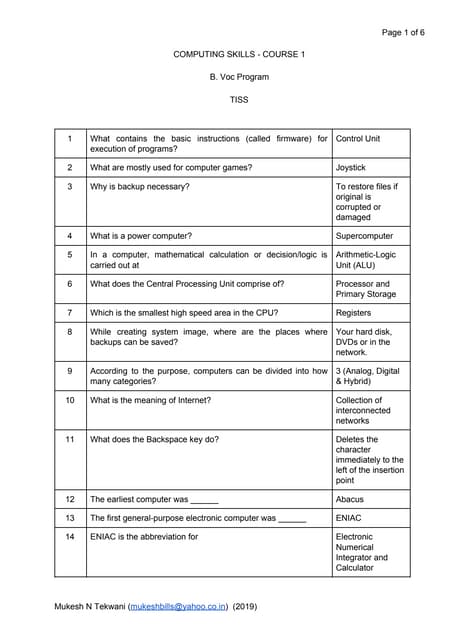 IT Essentials (Version 7.0) - ITE Final Exam Answers | PDF | Operating Systems | Computer ...