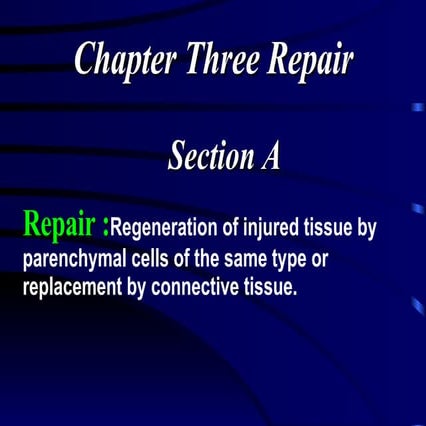 Tissue Repair | PPT