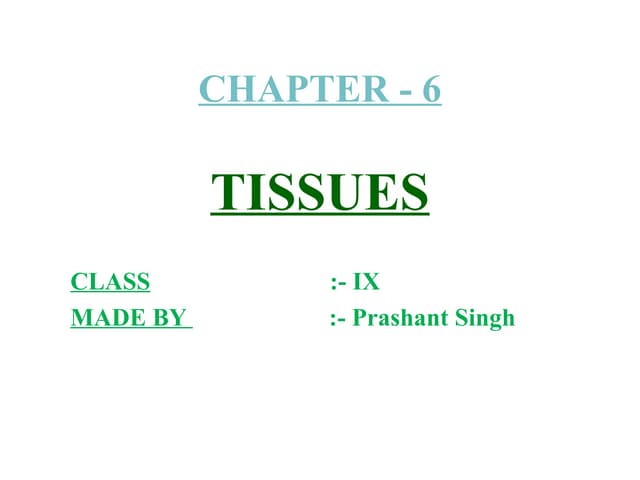 Mcq's of class 9 chapter Tissues | DOCX