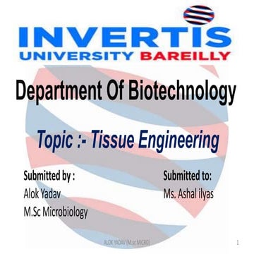 Tissue engineering | PPTX