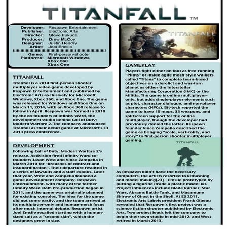 Titanfall Analysis | PDF
