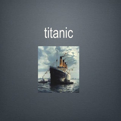 Titanic Topic Presentation | PPT