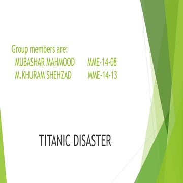 Titanic disaster causes | PPTX