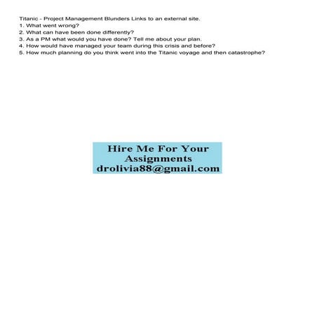 Titanic Project Management Blunders Links to an external s.pdf